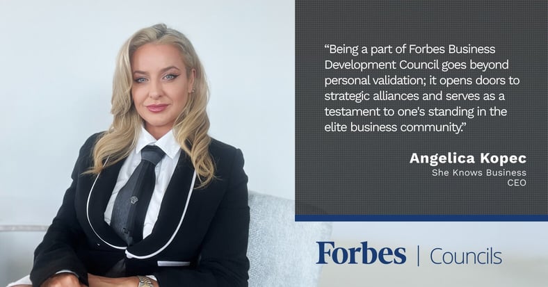 Angelica Kopec's Journey with She Knows Business and Forbes Councils