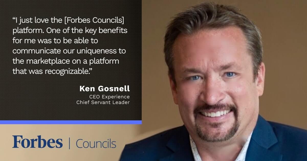 Credibility Statement for Ken Gosnell: Forbes Coaches Council